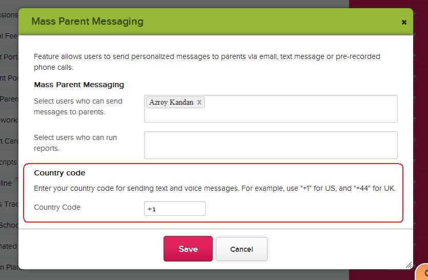 Mass Messaging Country Code - QuickSchools Blog