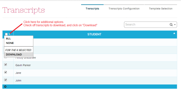 Mass Download / Print Transcripts - QuickSchools Blog