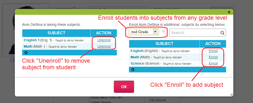 Setting up Subjects and Enrollment - QuickSchools Blog