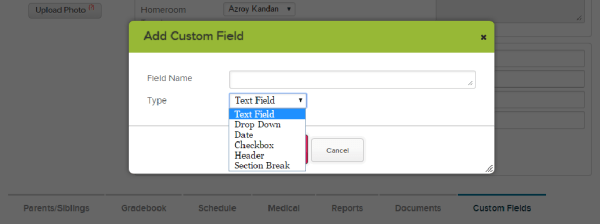 Custom Fields now support Check Boxes - QuickSchools Blog